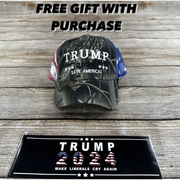 Trump | Accessories | Trump 224 Save America Camouflage Mesh Snapback ...